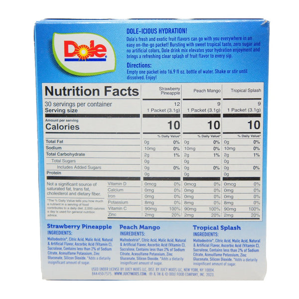theLowex.com - Dole Variety Pack, Zero Sugar 30 Sticks, Powdered Drink ...
